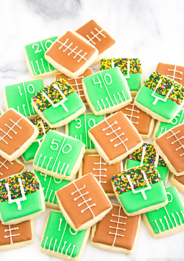 Football Game Day Sugar Cookies • Sarahs Bake Studio