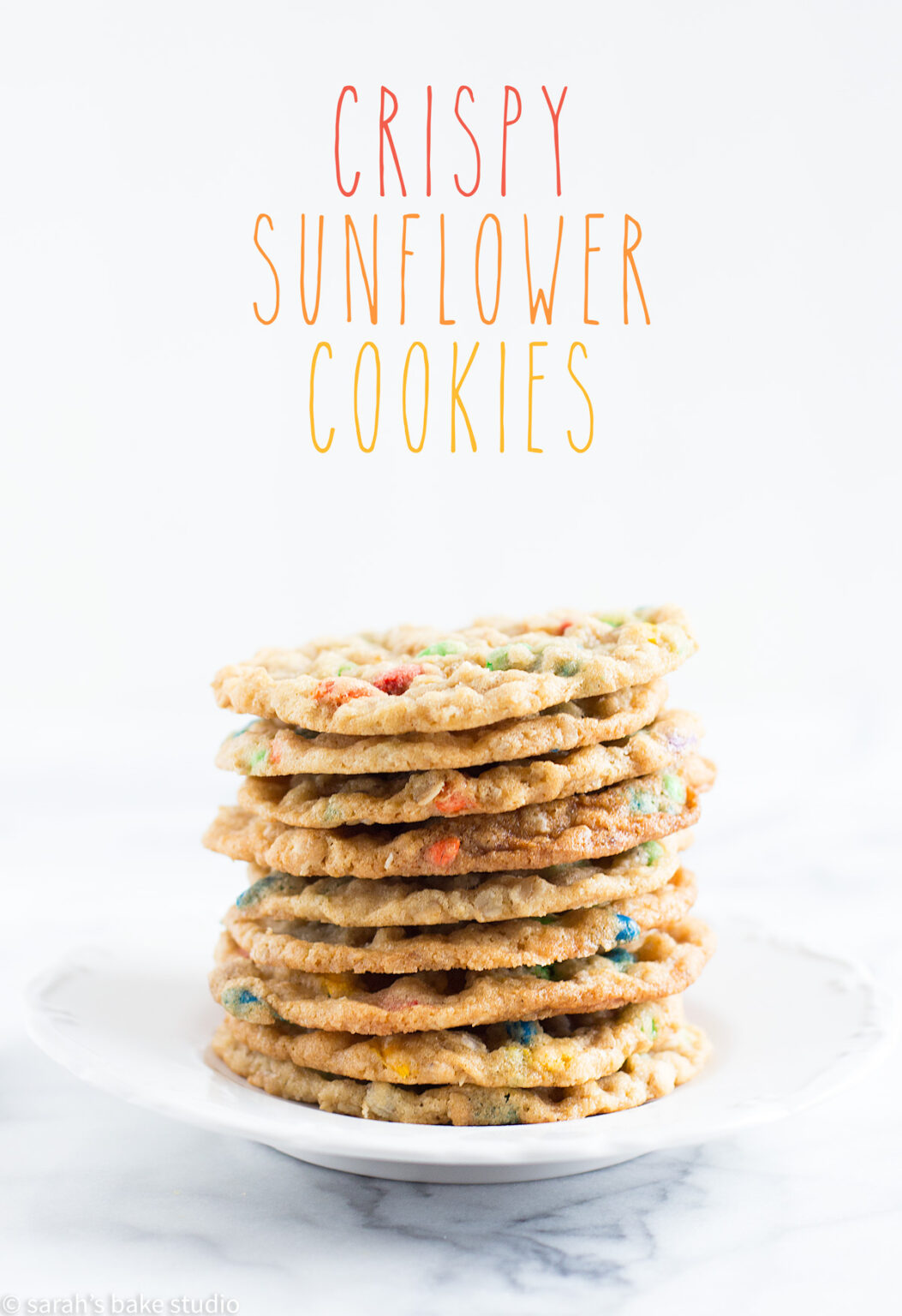 Crispy Sunflower Cookies • Sarahs Bake Studio