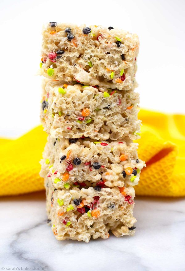 Fall Harvest Rice Krispies Treats • Sarahs Bake Studio
