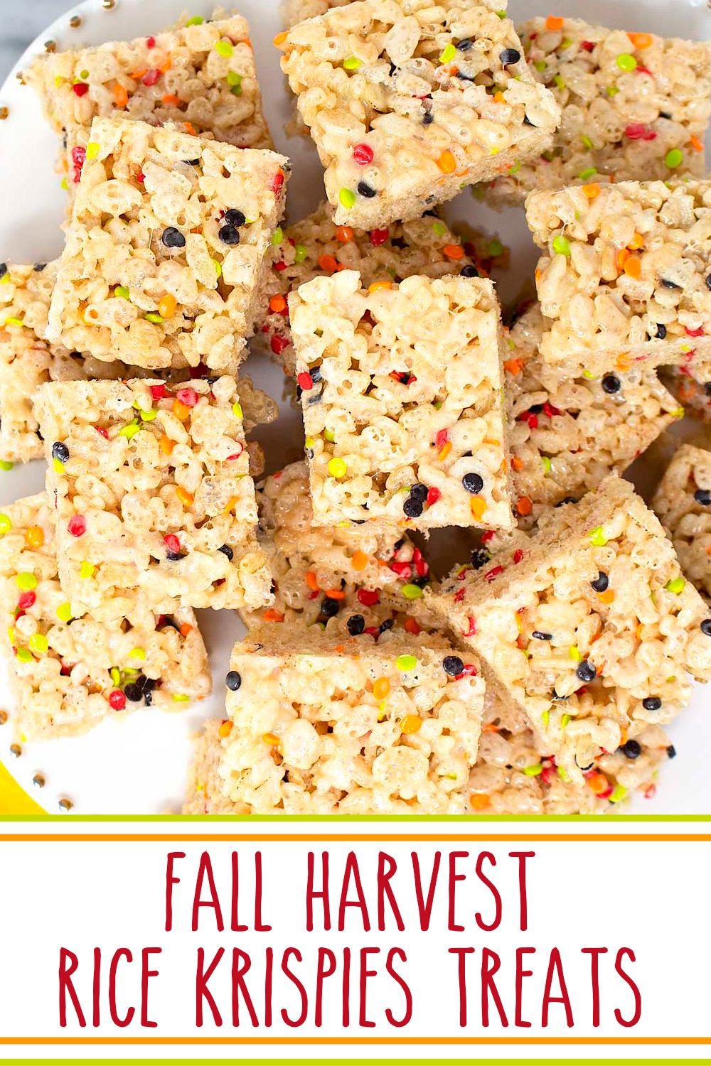 Fall Harvest Rice Krispies Treats • Sarahs Bake Studio