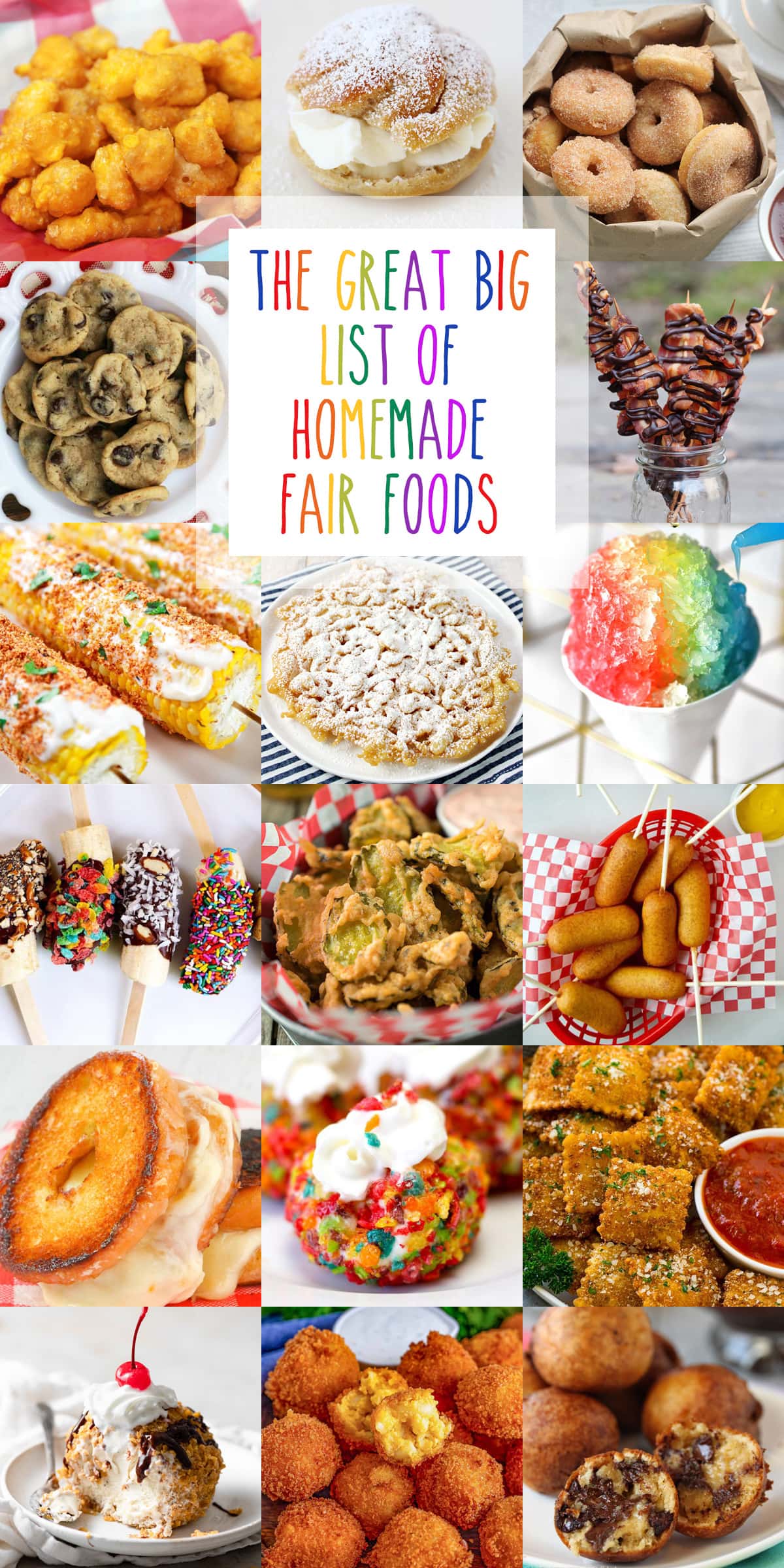 The Great Big List Of Homemade Fair Foods Sarah s Bake Studio